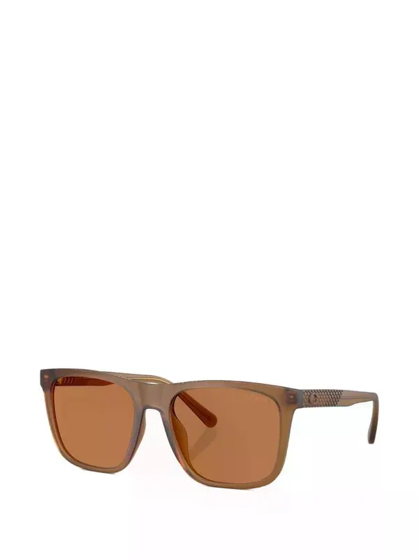COACH C Hardware Textured Square-frame Sunglasses
