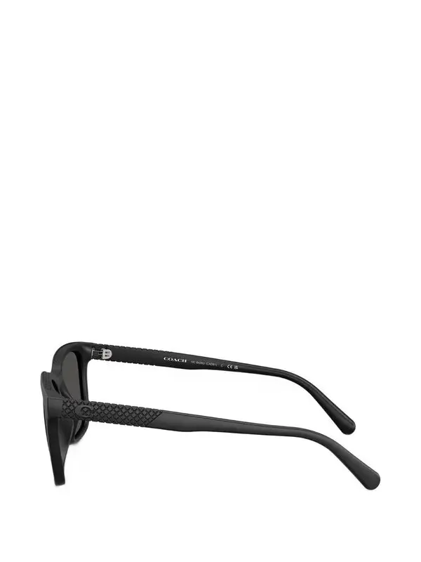 COACH C Hardware Textured Square-frame Sunglasses