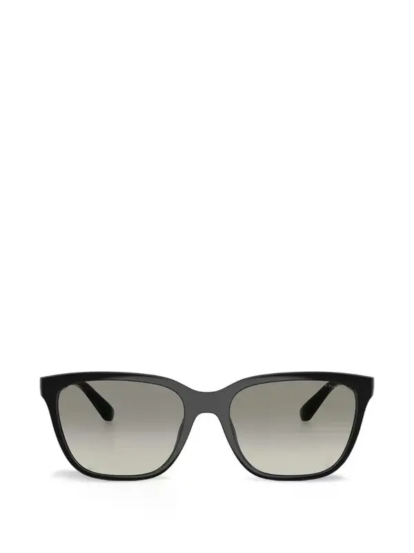 COACH Quilted-effect Rectangle-frame Sunglasses - Black