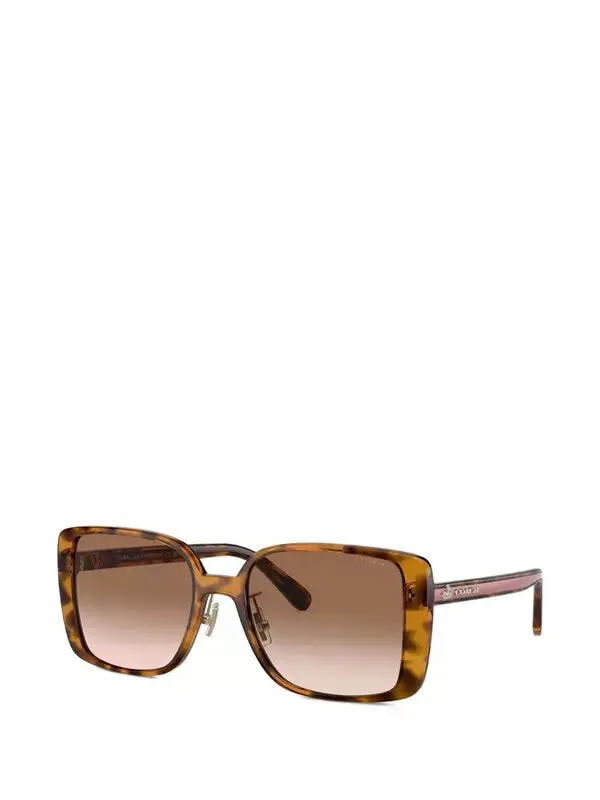 COACH Tortoiseshell-effect Square-frame Sunglasses
