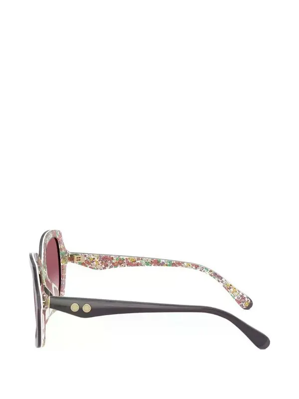 COACH Tortoiseshell-effect Butterfly-frame Sunglasses