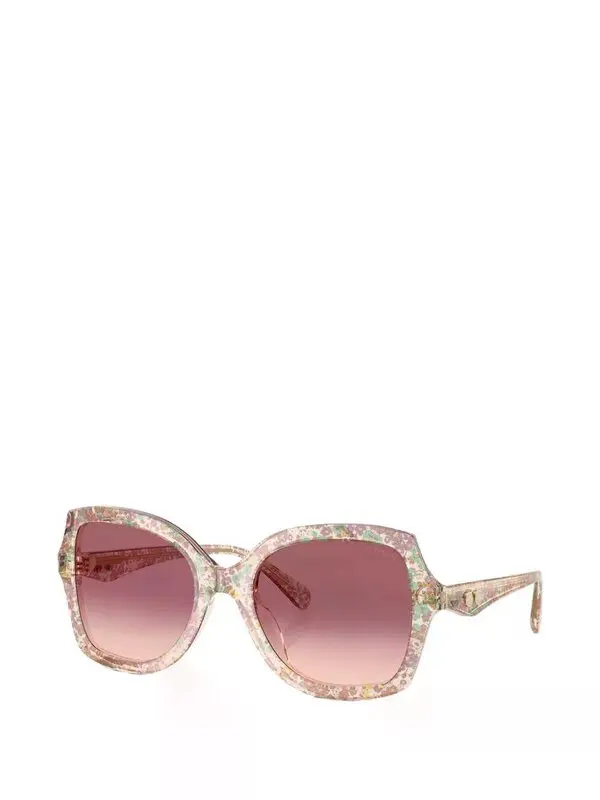 COACH Floral-print Butterfly-frame Sunglasses