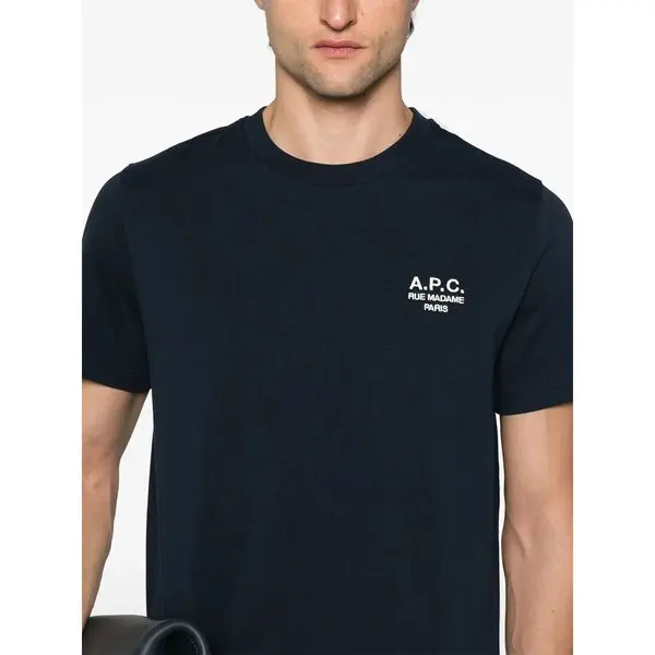 A.p.c. Cotton Jersey Crewneck T-shirt - Blue