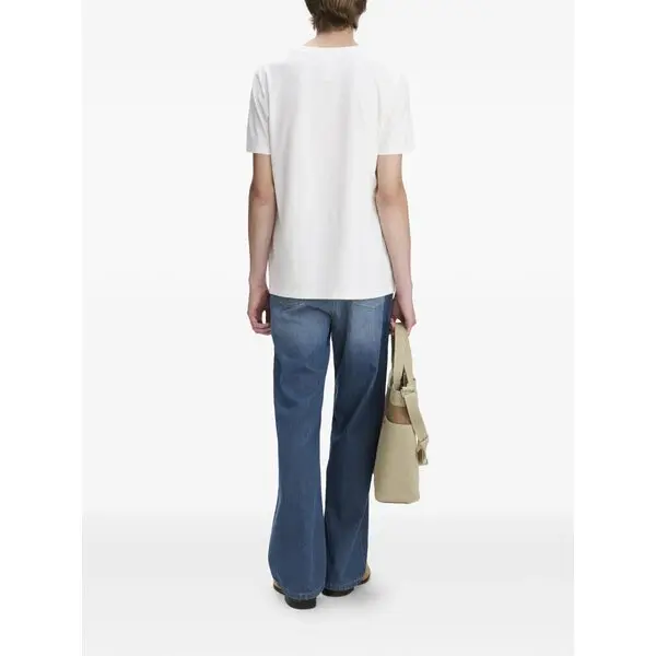 A.p.c. Short Sleeve Crewneck T-shirt - Cream