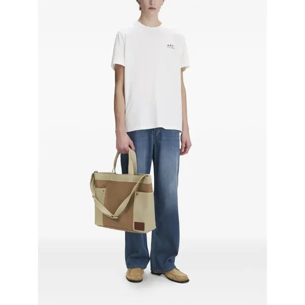 A.p.c. Short Sleeve Crewneck T-shirt - Cream