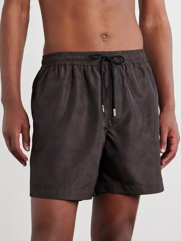 Mr P. Straight-leg Floral-print Swim Shorts