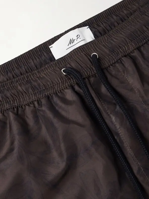 Mr P. Straight-leg Floral-print Swim Shorts