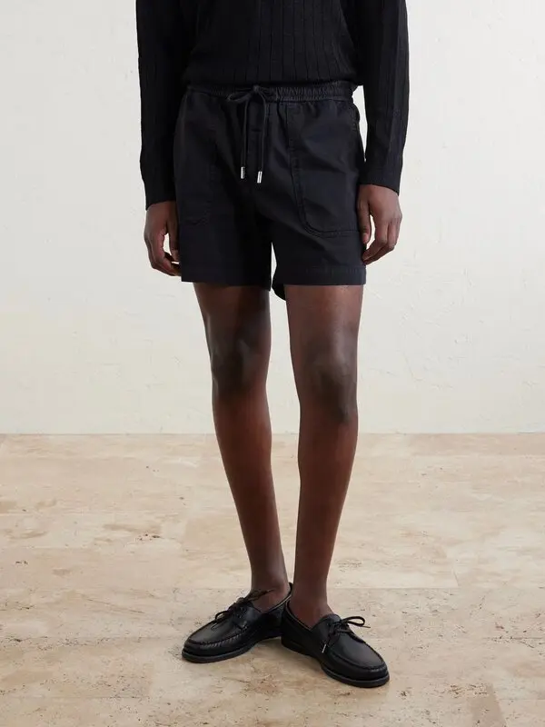 Mr P. Straight-leg Cotton Drawstring Shorts