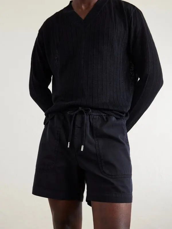 Mr P. Straight-leg Cotton Drawstring Shorts