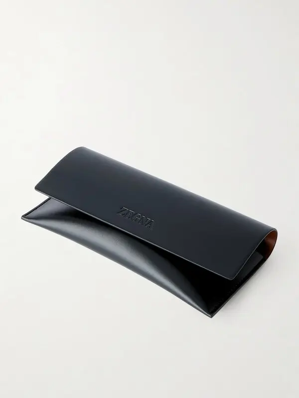 Zegna Round-frame Titanium Sunglasses