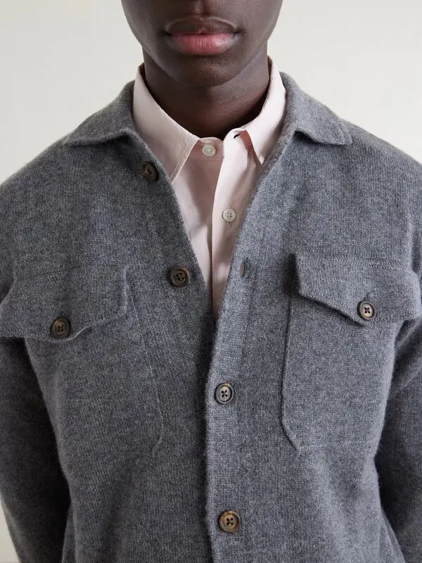 Eleventy Cashmere Knitted Overshirt