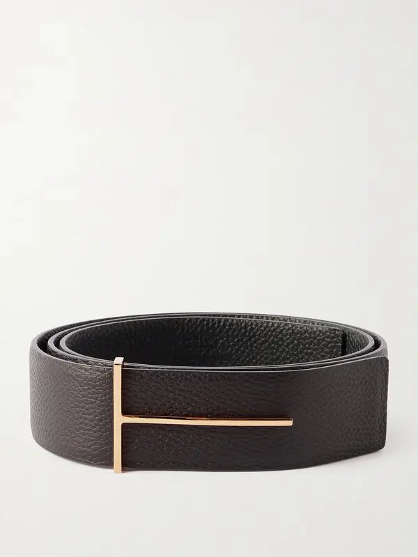 TOM FORD 3.8cm Full-grain Leather Belt - Brown