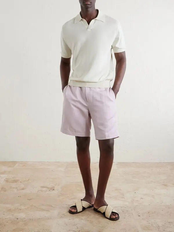 Canali Cotton And Silk-blend Polo Shirt