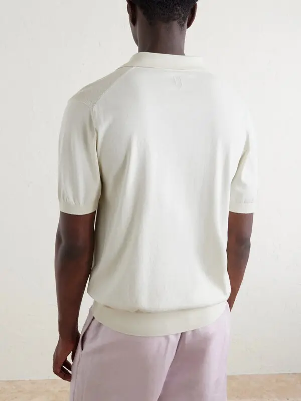 Canali Cotton And Silk-blend Polo Shirt