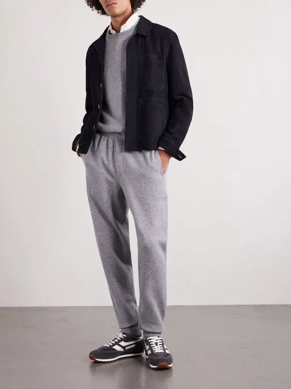 TOM FORD Tapered Cashmere And Cotton-blend Sweatpants