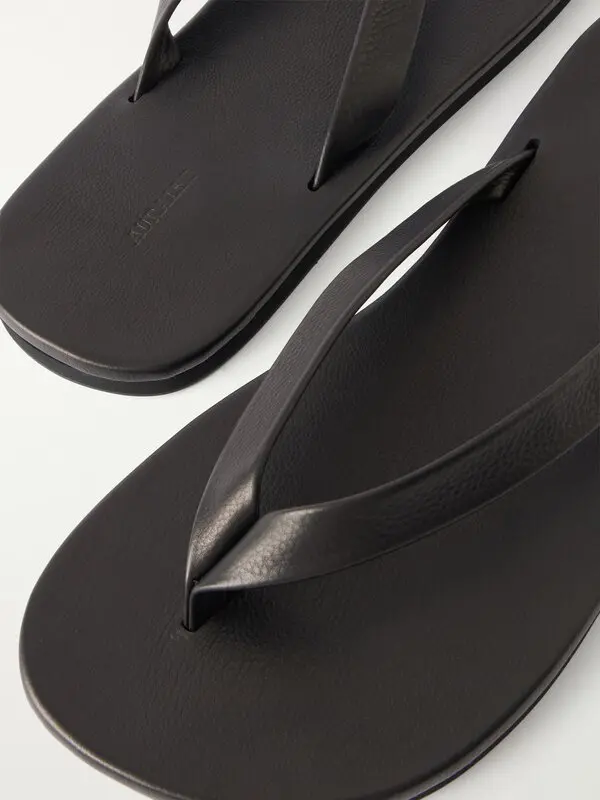Auralee Leather Flip Flops