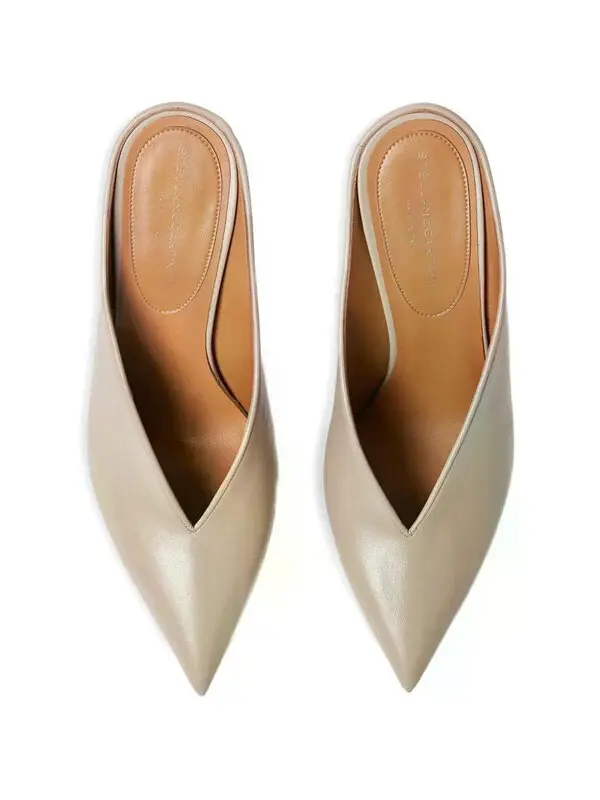 Stella McCartney Pointed-toe V-cut Mules