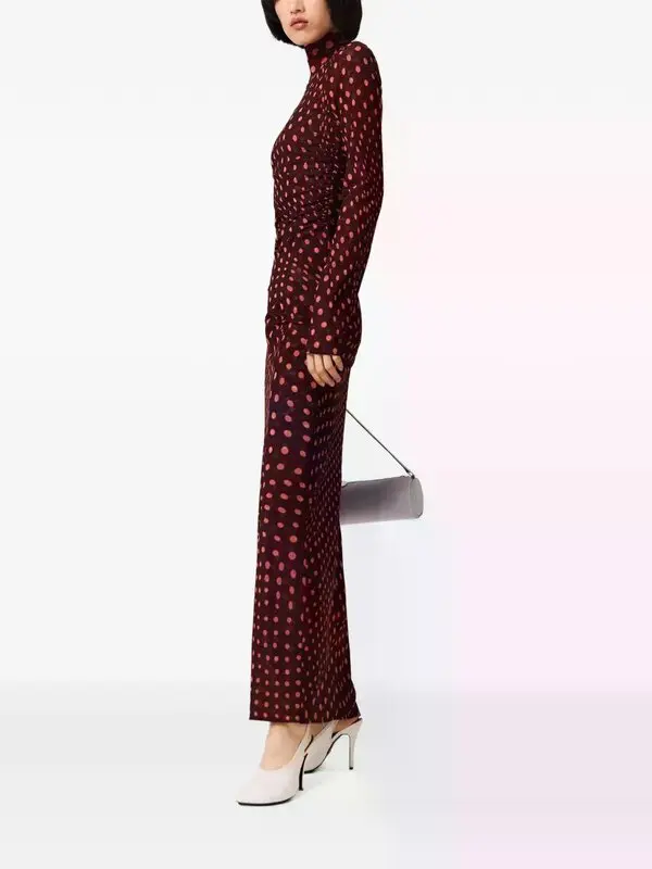 Stella McCartney Polka-dot Ruched Maxi Dress - Red