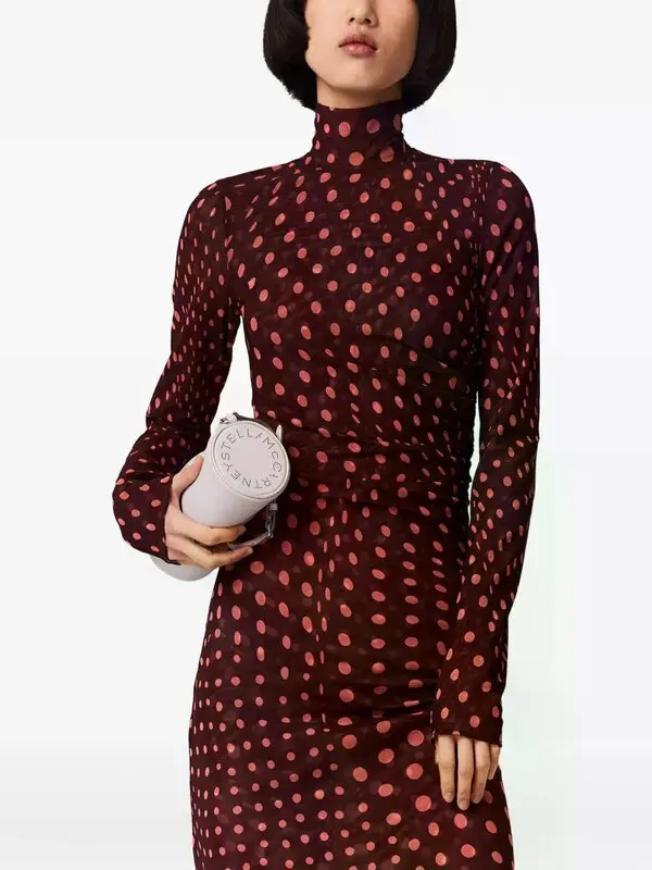 Stella McCartney Polka-dot Ruched Maxi Dress - Red