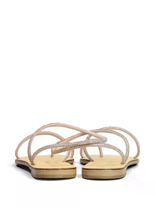NICOLAS LAINAS Crystal-embellished Toe-strap Sandals