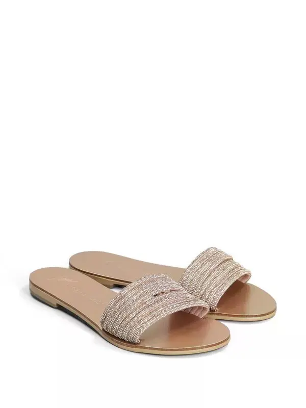 NICOLAS LAINAS Kimolos Embellished Multi-strap Sandals