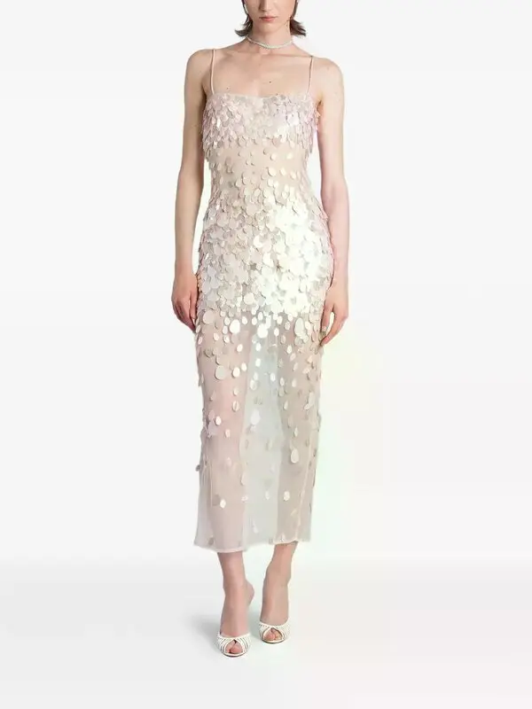 Retrofete Mischa Sequin Midi Dress - Pink