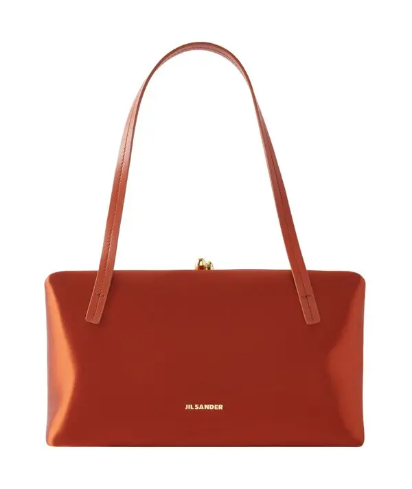 JIL SANDER Goji Pillow Satin Shoulder Bag - Orange