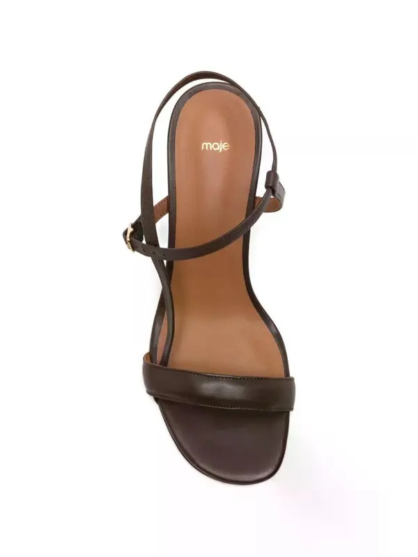Maje Leather Crossover Strap Sandals