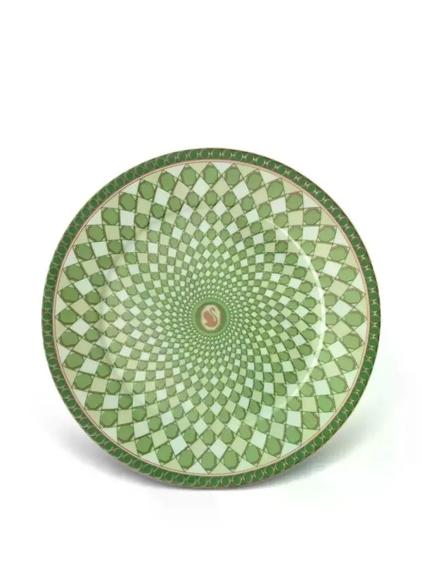 SWAROVSKI X Signum Fern Plate 18cm - Green