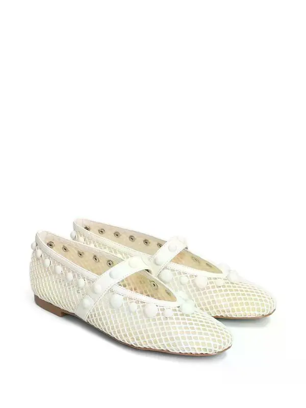 BIBI LOU Embellished Mesh Ballet Flats