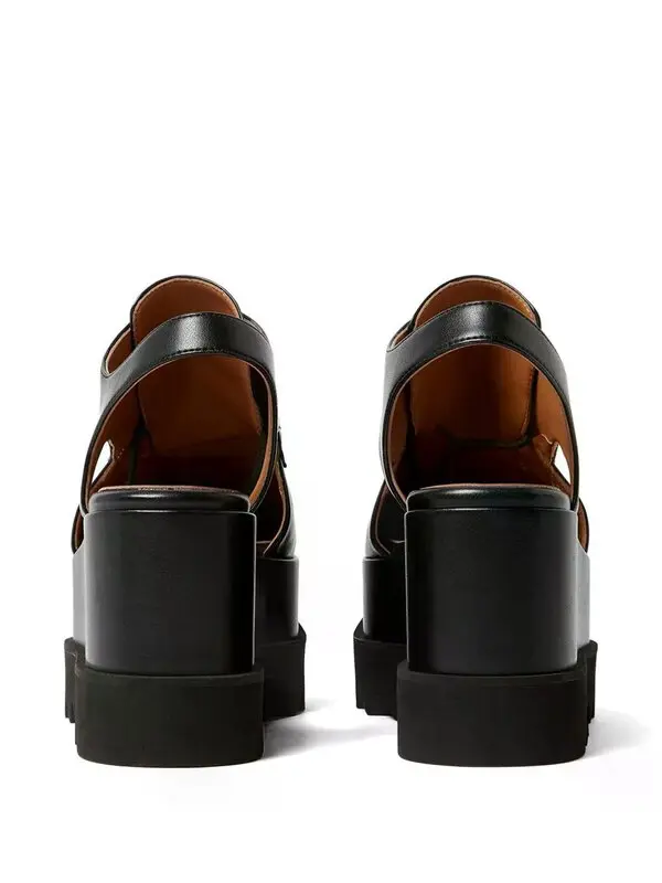 Stella McCartney Elyse Cut-out Wedge Derby Shoes