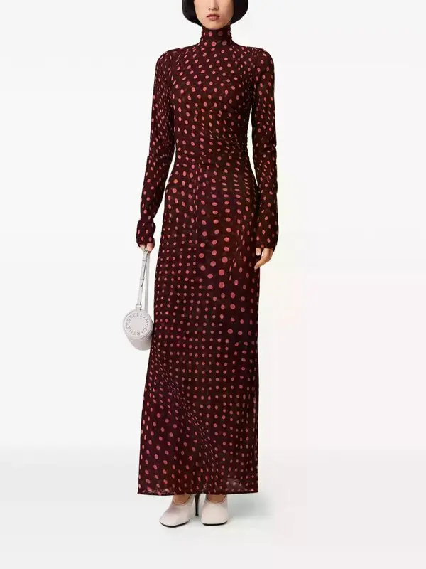 Stella McCartney Polka-dot Ruched Maxi Dress - Red