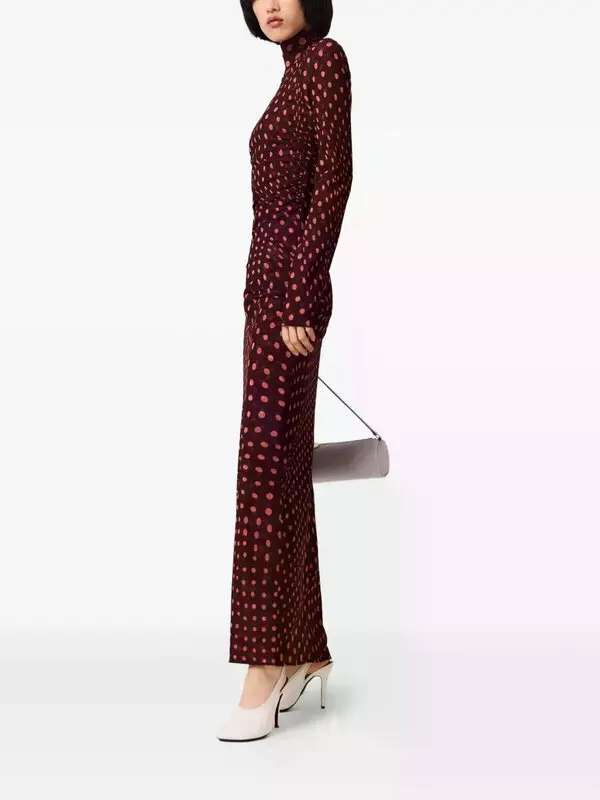 Stella McCartney Polka-dot Ruched Maxi Dress - Red