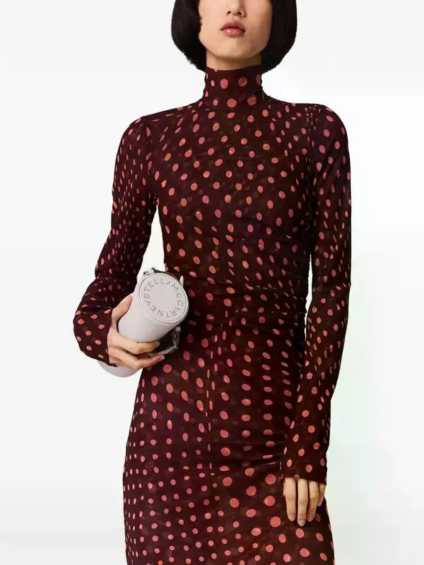 Stella McCartney Polka-dot Ruched Maxi Dress - Red