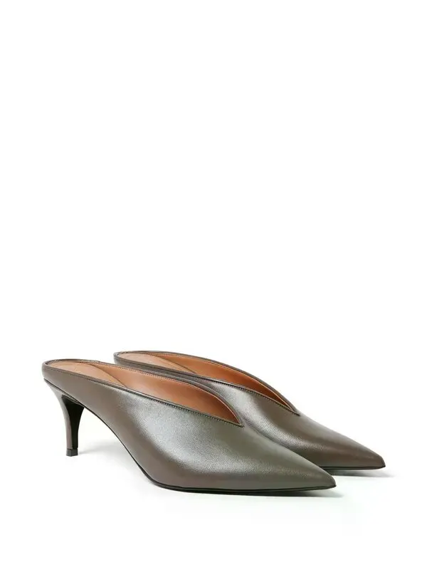 Stella McCartney Pointed-toe V-cut Mules - Brown