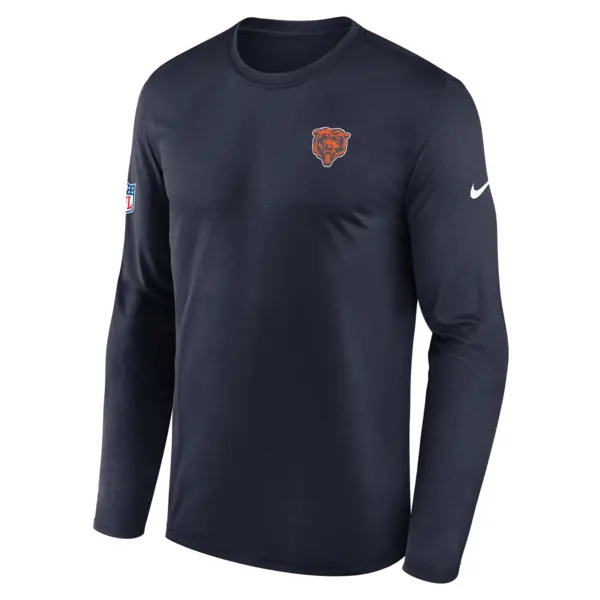 Nike Chicago Bears Dri-fit Long-sleeve T-shirt - Blue