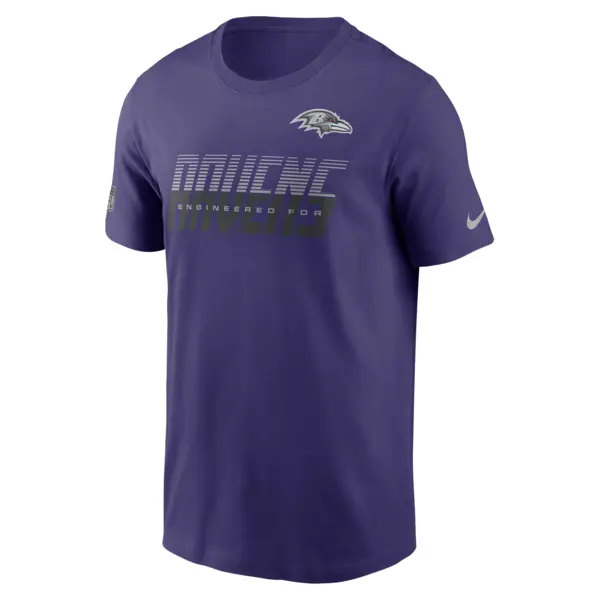 Nike Baltimore Ravens Sideline Team Issue Dri-fit Nfl T-shirt