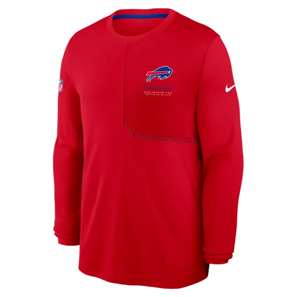 Nike Buffalo Bills Sideline Coach Dri-fit Nfl Long-sleeve Top - Red