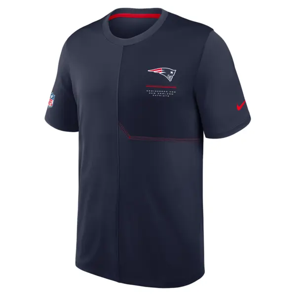Nike New England Patriots Sideline Coach Dri-fit Nfl Top - Blue