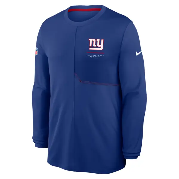 Nike New York Giants Sideline Coach Dri-fit Nfl Long-sleeve Top - Blue