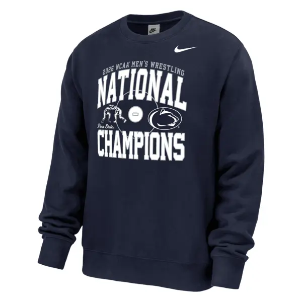 Nike Penn State Nittany Lions National Champions Crew-neck Sweatshirt - Blue