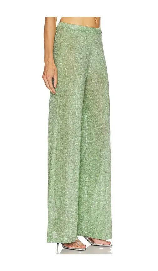 SEROYA Metallic Knit Wide Leg Pants