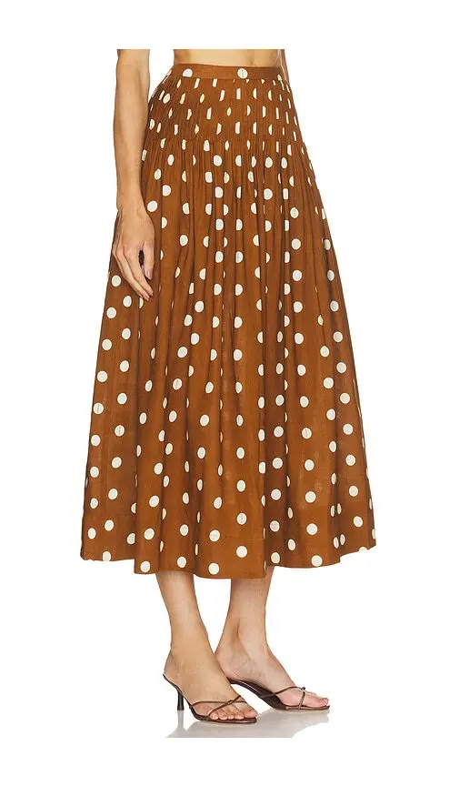 NICHOLAS Amabelle Pleated Polka Dot Skirt
