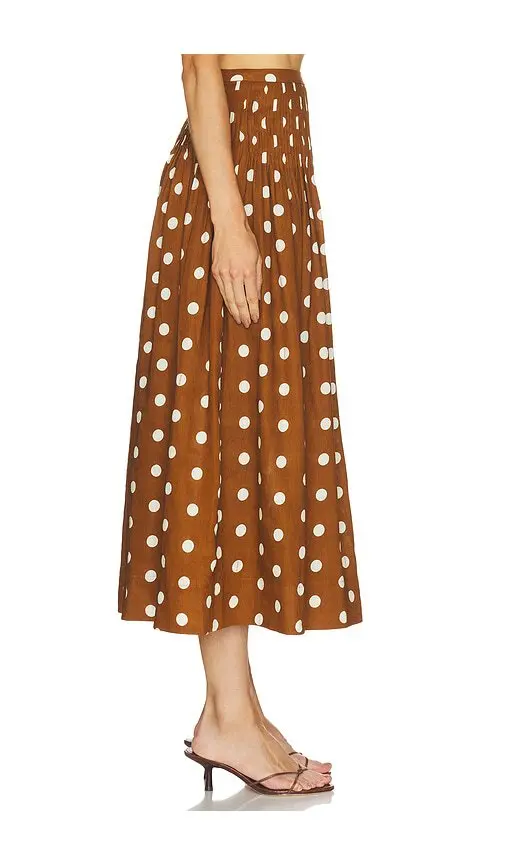 NICHOLAS Amabelle Pleated Polka Dot Skirt