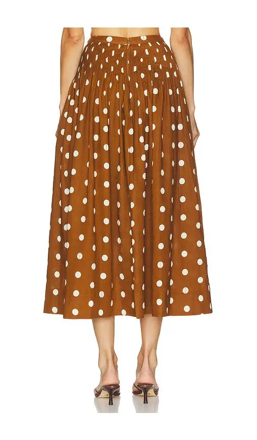 NICHOLAS Amabelle Pleated Polka Dot Skirt