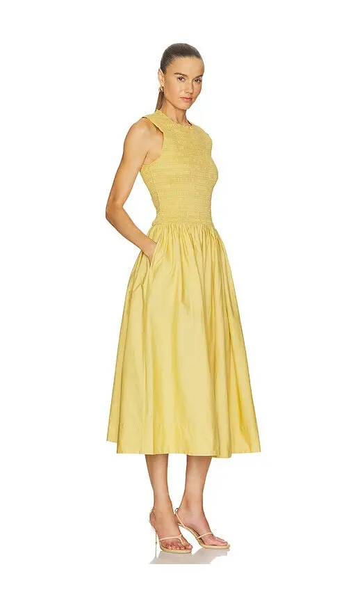 PISTOLA Gladys Smocked Bodice Dress - Light Tumeric