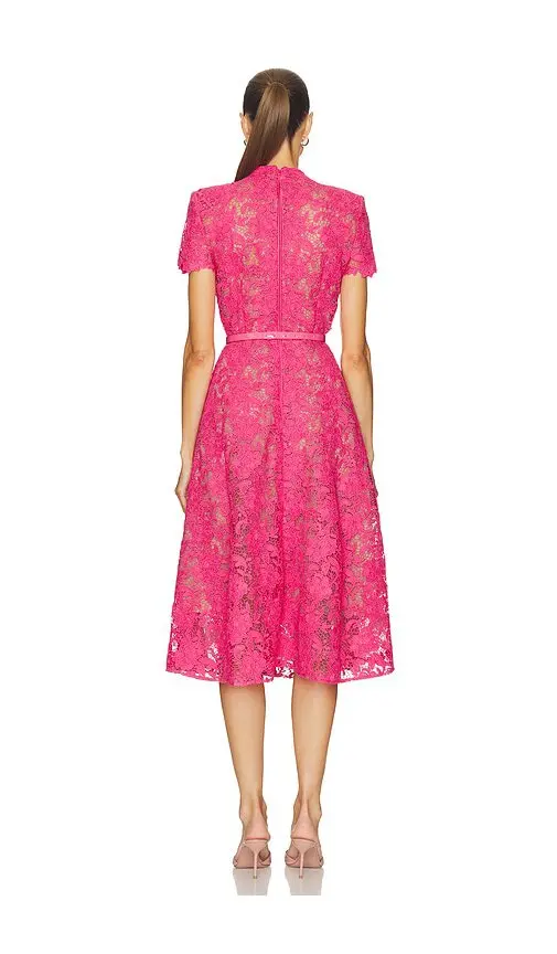 NADINE MERABI Lace Midi Dress