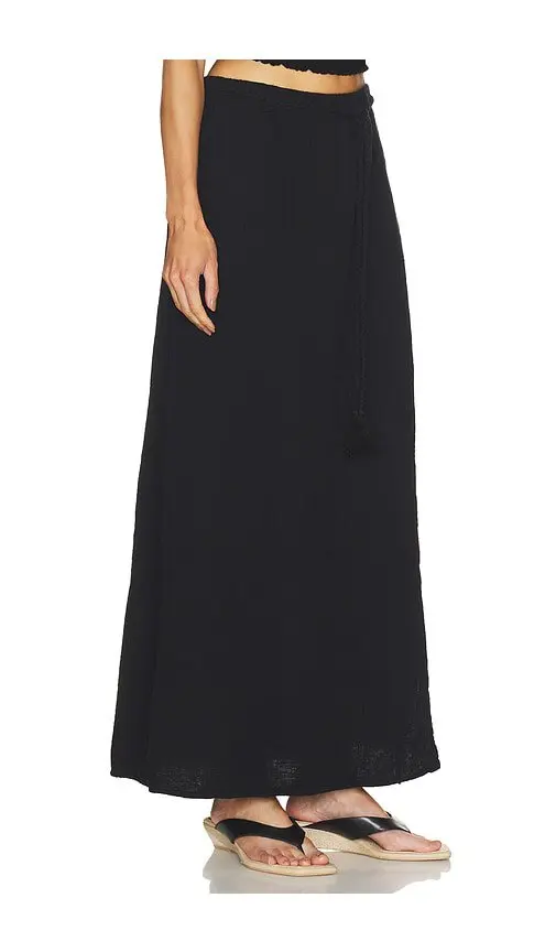 BOBI Belted Maxi Skirt