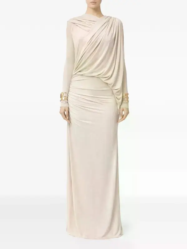Elisabetta Franchi Hooded Maxi Dress - White