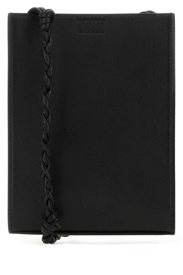 JIL SANDER Leather Tangle Crossbody Bag - Black